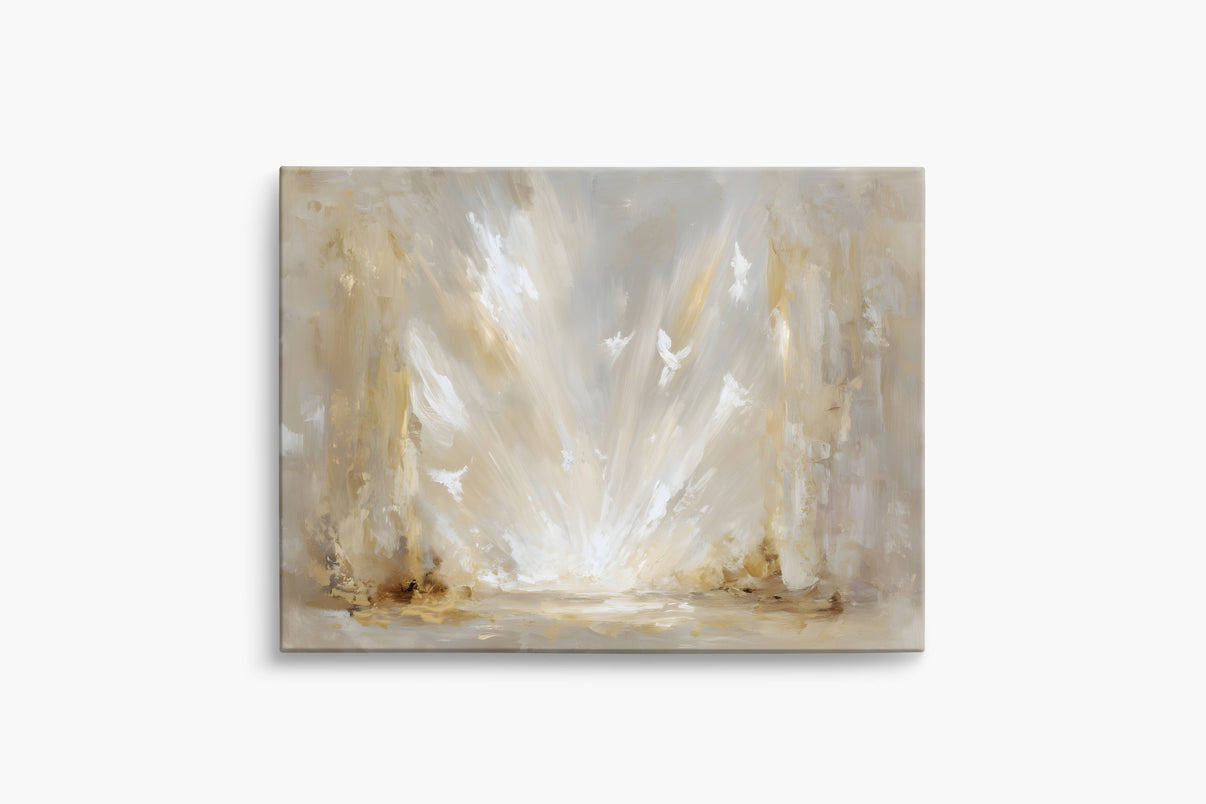 The Ascended Glory | Abstract Ascension of Jesus Canvas, Modern ...