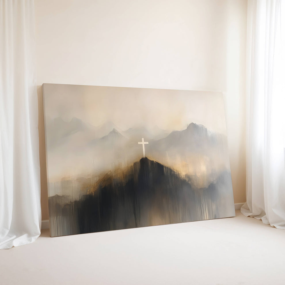 The Hill of Hope | Calvary Cross Canvas, Christian Wall Art Gift ...